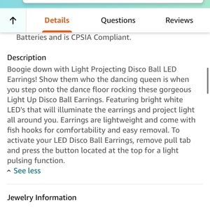 flashingblinkylights | Jewelry | Led Disco Ball Mirror Ball Earrings ...